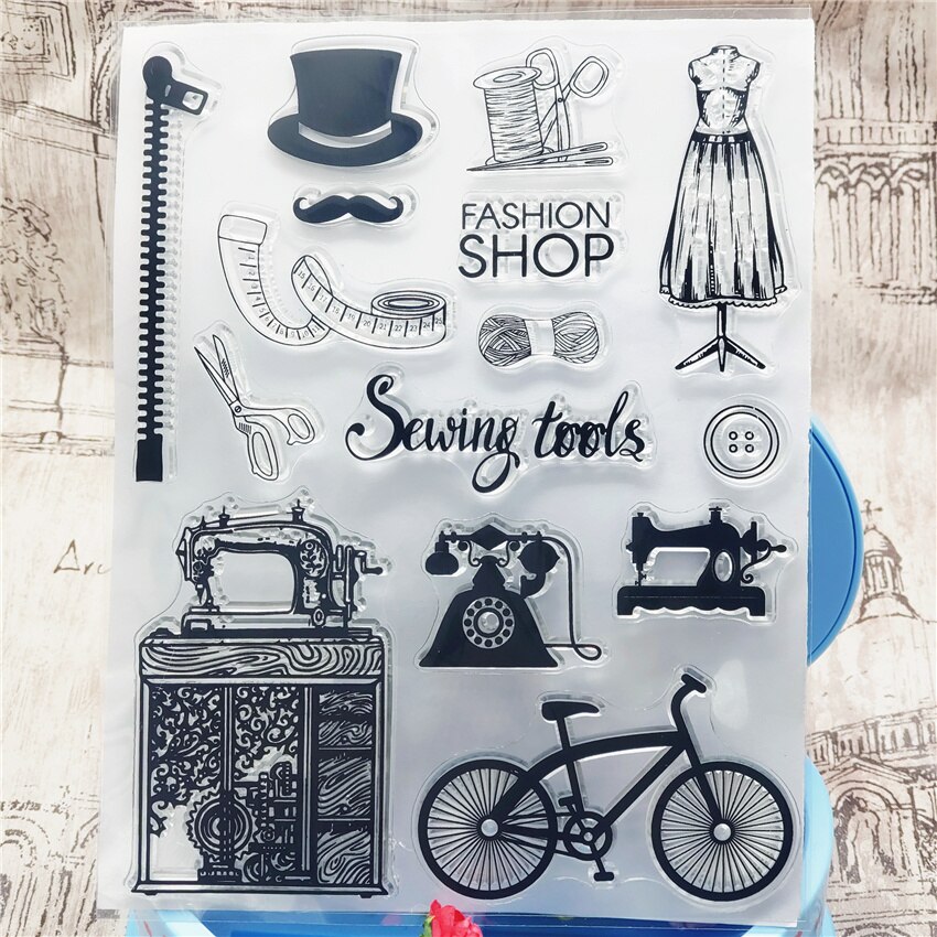 14*18CM Sewing Shop Transparent Clear Stamps / Sil... – Grandado