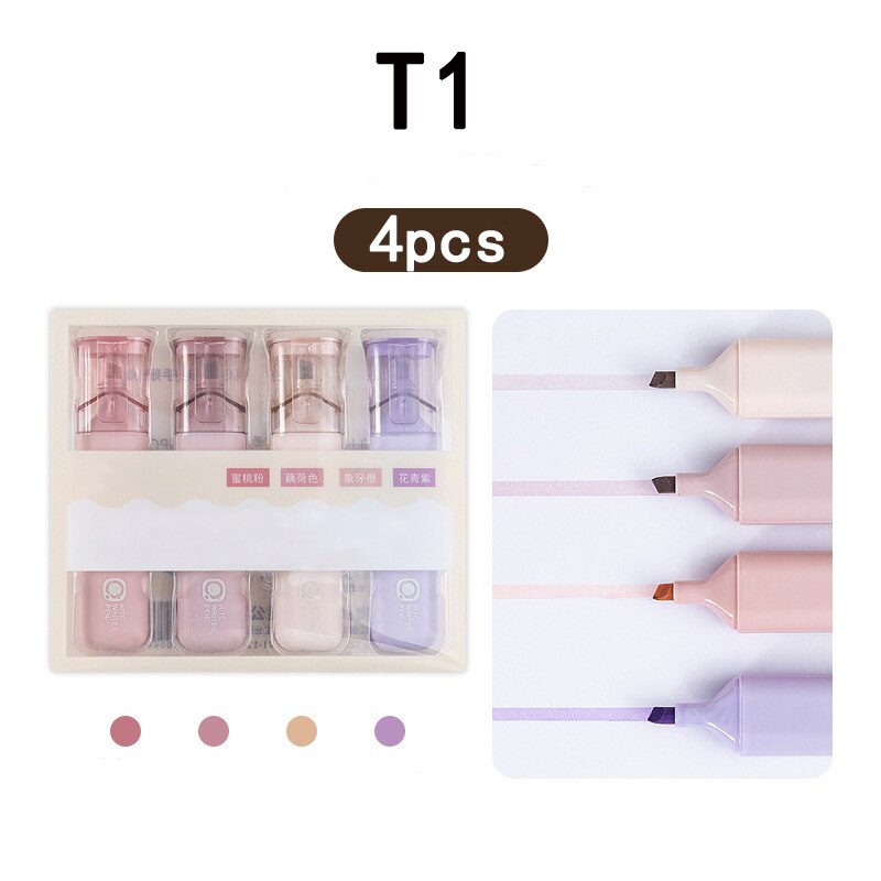 Ezone 4 Stks/set Morandi Kleur Fluorescerende Pen ... – Vicedeal