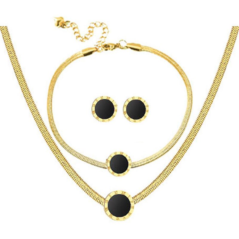 316L Stainless Steel Gold Roman Numerals Jewelry S... – Vicedeal