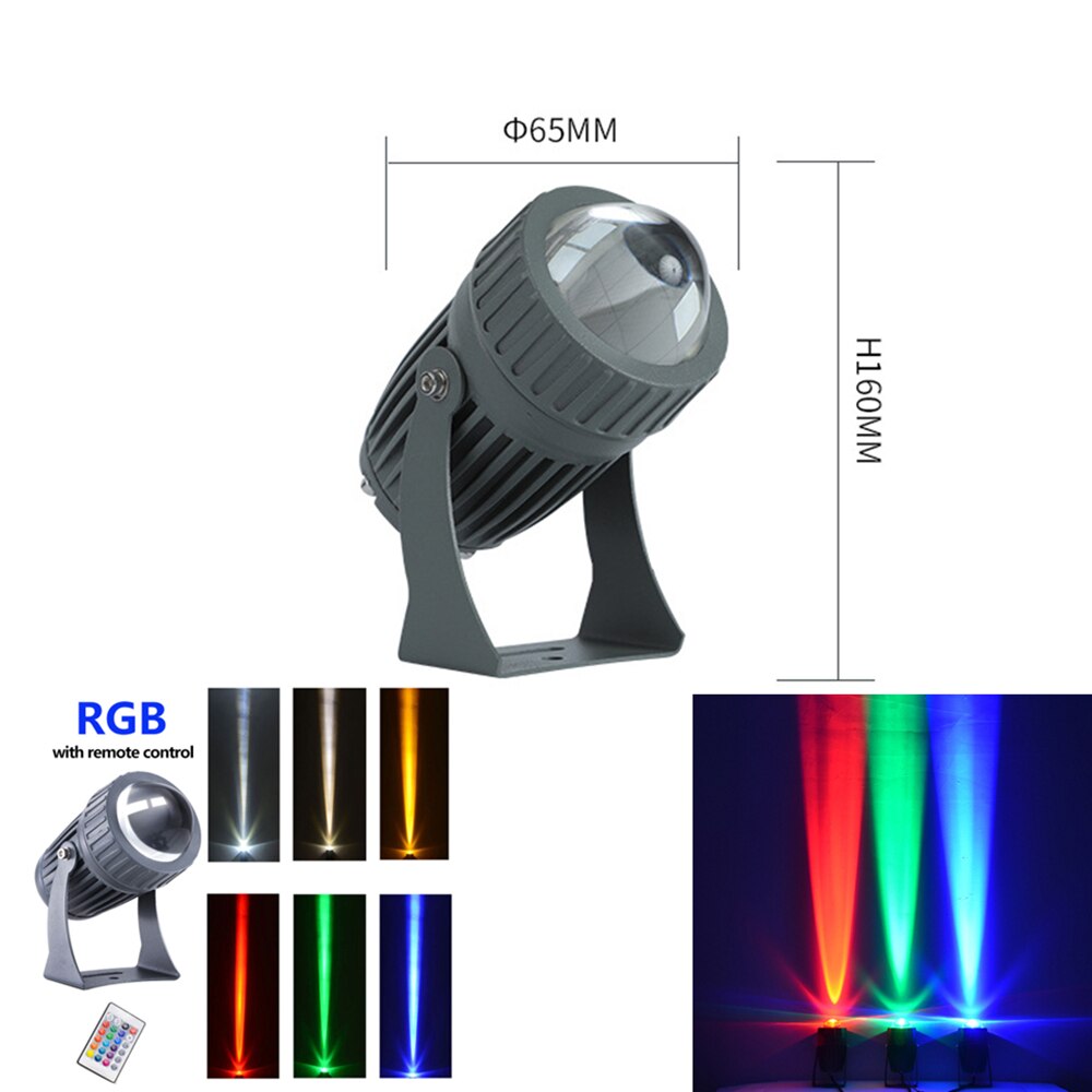 Outdoor LED RGB Spotlight 10W with Remote Control ... – Grandado