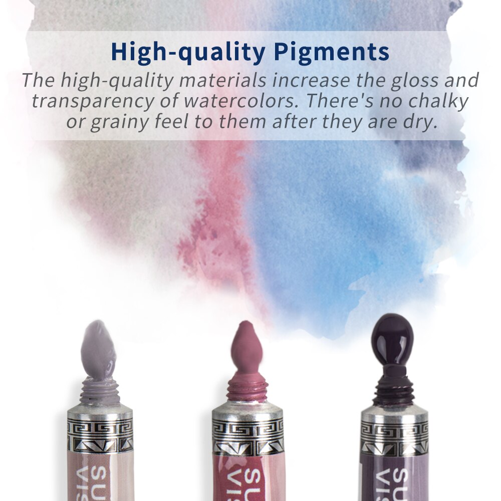 Super Vision Watercolor Paint 10 Colors 8ml Tube S... – Vicedeal