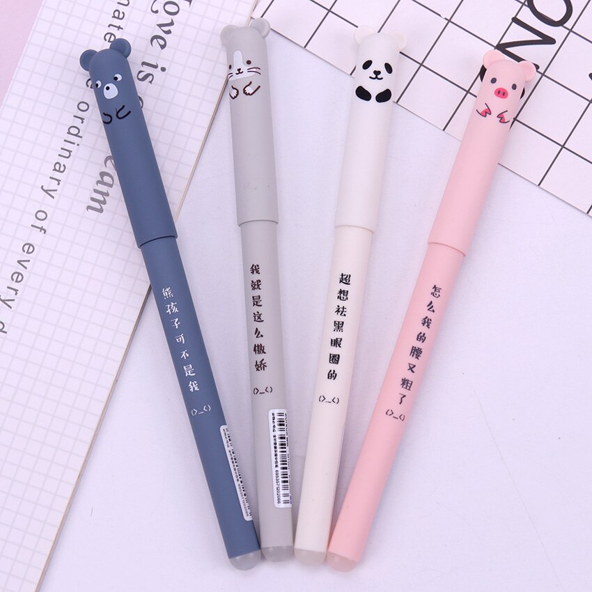 1PC Cartoon Animal Erasable Pen Blue Black Ink Mag... – Grandado