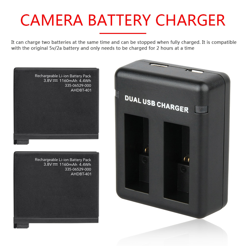 Micro USB Type-C Dual Battery Pack Charger for GoP... – Grandado