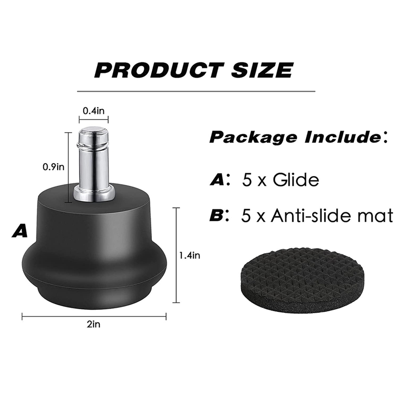 5Pcs Bell Glides Replacement Office Chair or Stool... – Vicedeal
