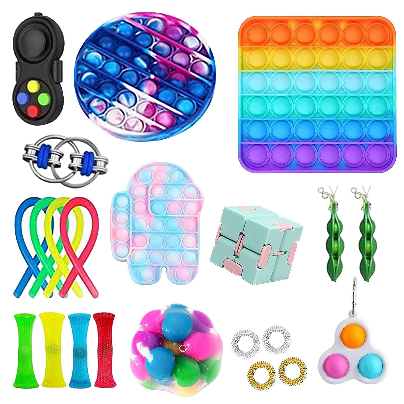 Kid Anti Stress Toy Set Autism Pop It Fidget Toys ... – Vicedeal