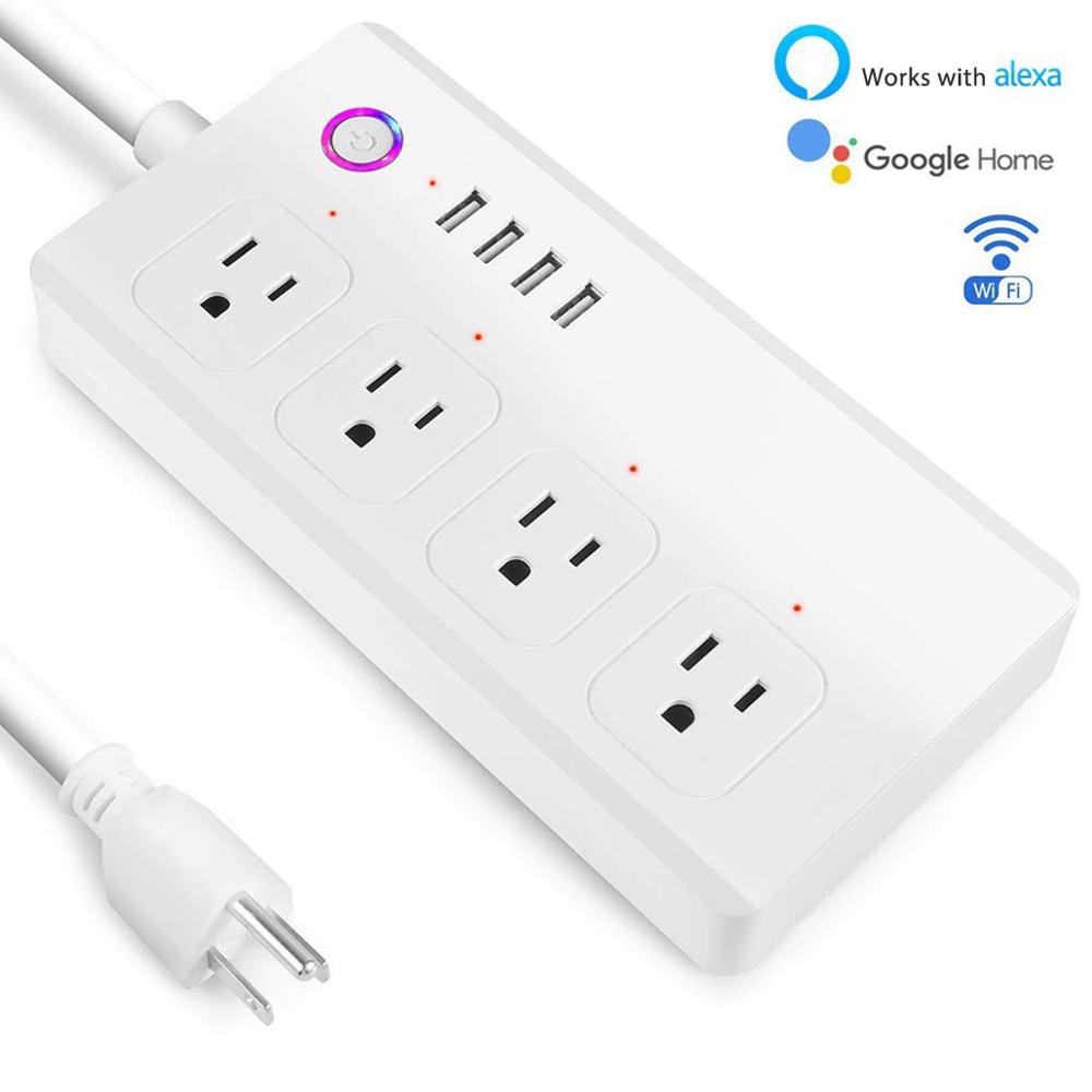 US Standard WiFi Smart Power Strip 4 Outlets and 4... – Grandado