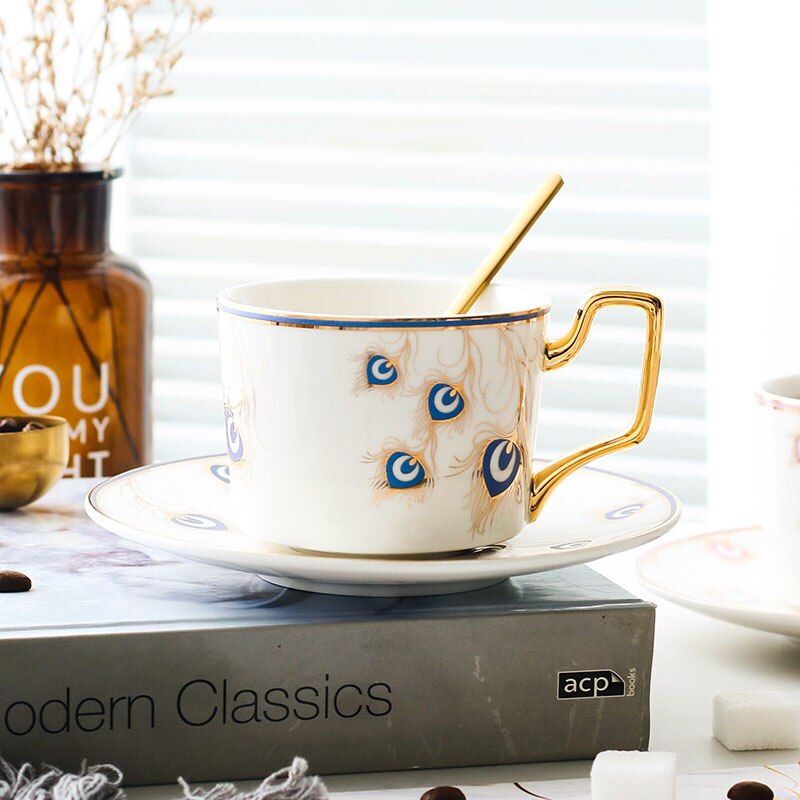 simple coffee cup sets top Bone China Porcelain te... – Grandado