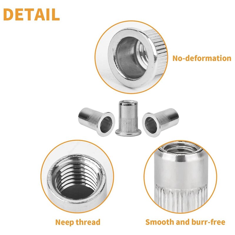 Rivet Nuts Assortment M6, 80 Pieces Rivet Nut M6 A... – Vicedeal