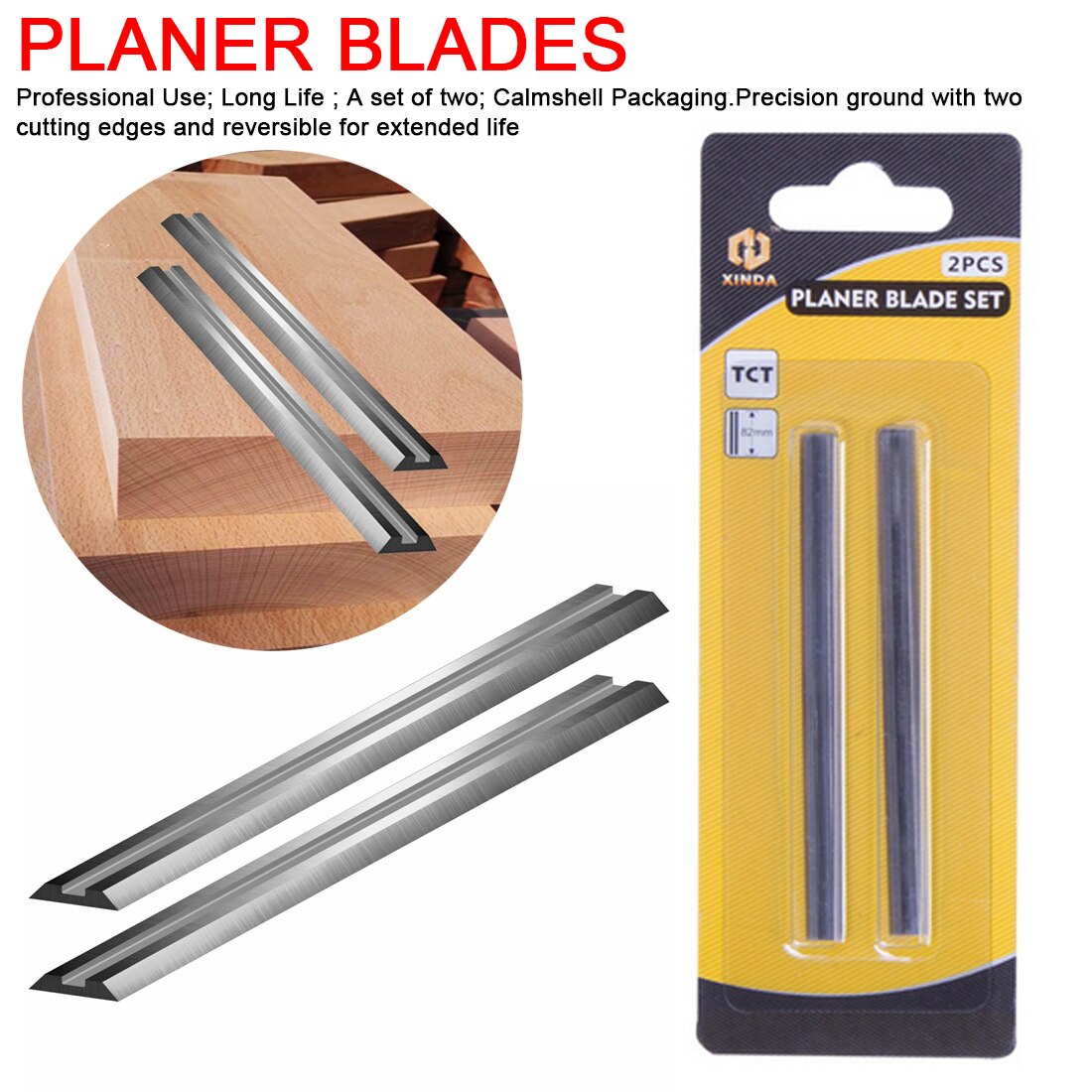 82x5.5x1.2mm electric planer blade, reversible woo... – Grandado