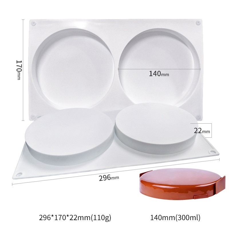 SHENHONG 2 Holes Round Silicone Cake Decorating Mo... – Grandado