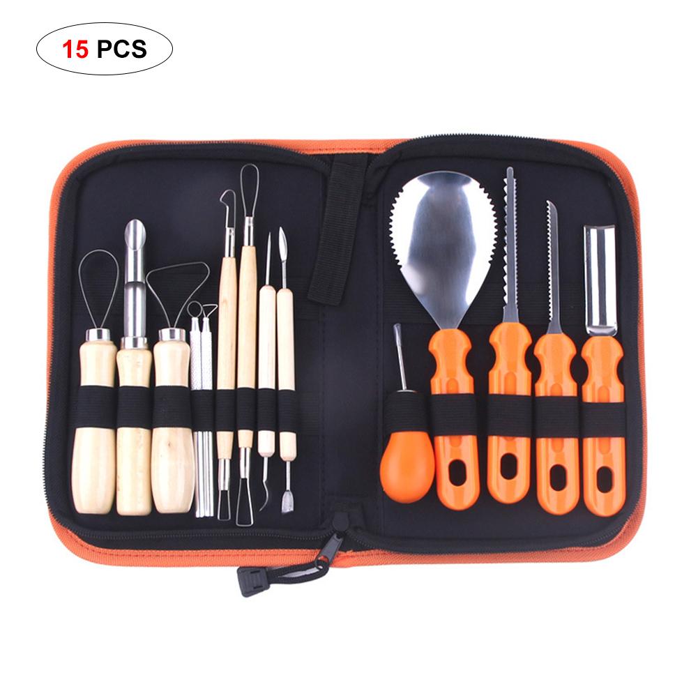 14/15 Stuks Halloween Pompoen Carving Tool Kit Pro... – Vicedeal