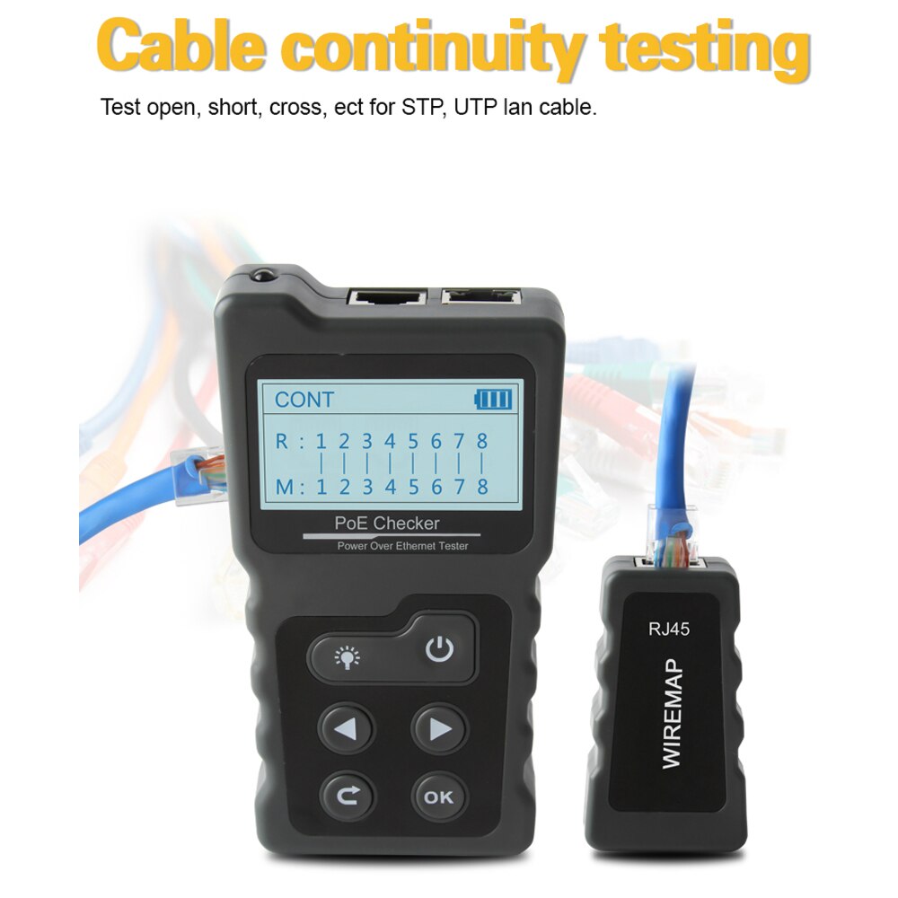 Multi-functional LCD Network Cable Tester Current ... – Vicedeal