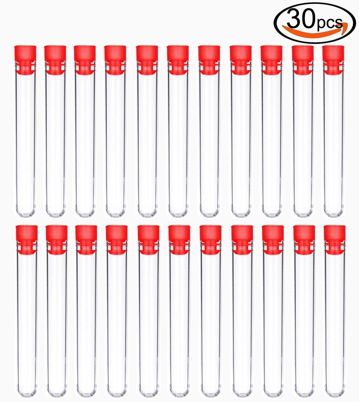 30PCS Laboratory Test Tubes Clear Plastic Test Tub... – Grandado