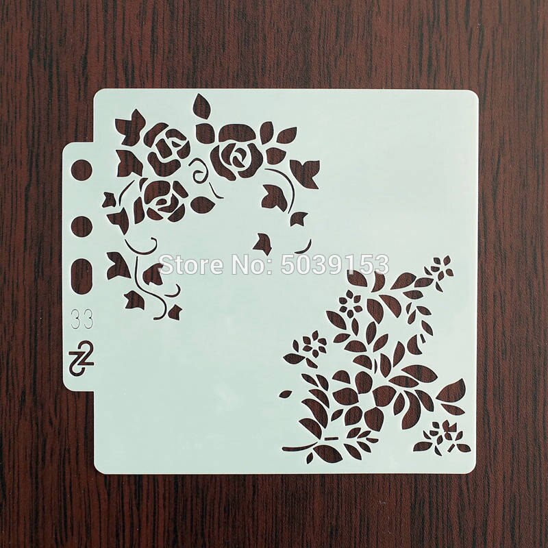 Kaffe trädgård skiktning ihåliga stenciler stämpli... – Grandado