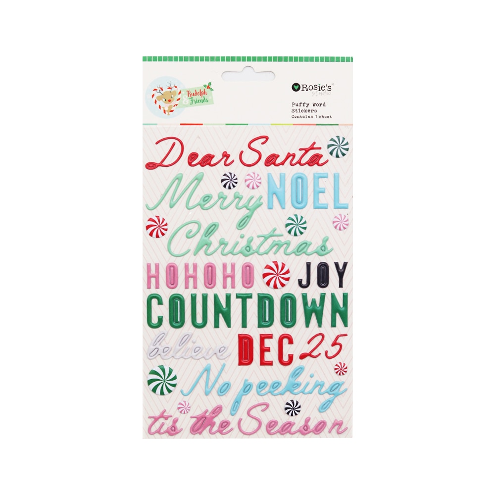 CRZCrafter Puffy Words Stickers Christmas Embellis... – Grandado