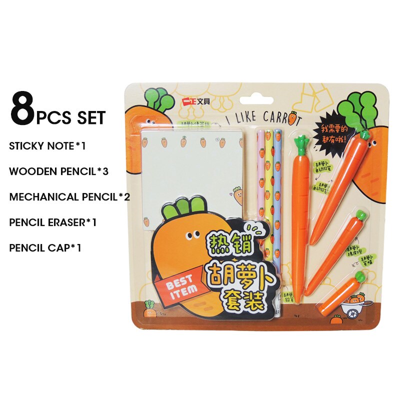 Andstal Super Cool Cute Carrot Stationery Set Kawa... – Vicedeal