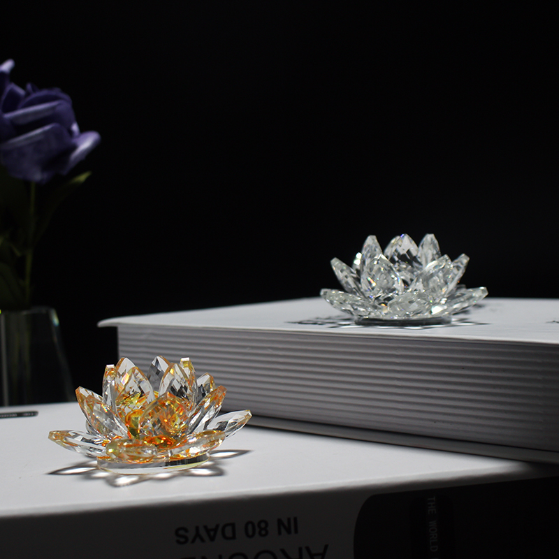 FengShui Quartz Crystal Lotus Flower Crafts 7 Colo... – Grandado