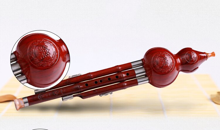 Chinese Tradition Flute Natural Gourd and Bamboo F... – Grandado