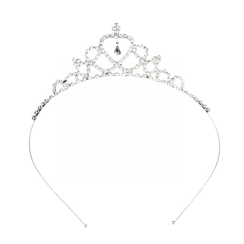 Princess Tiara Crown Band Girls Crystal Bride Orna... – Grandado