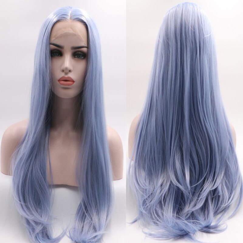 Bombshell Sky Blue Long Straight Synthetic Hair La... – Vicedeal