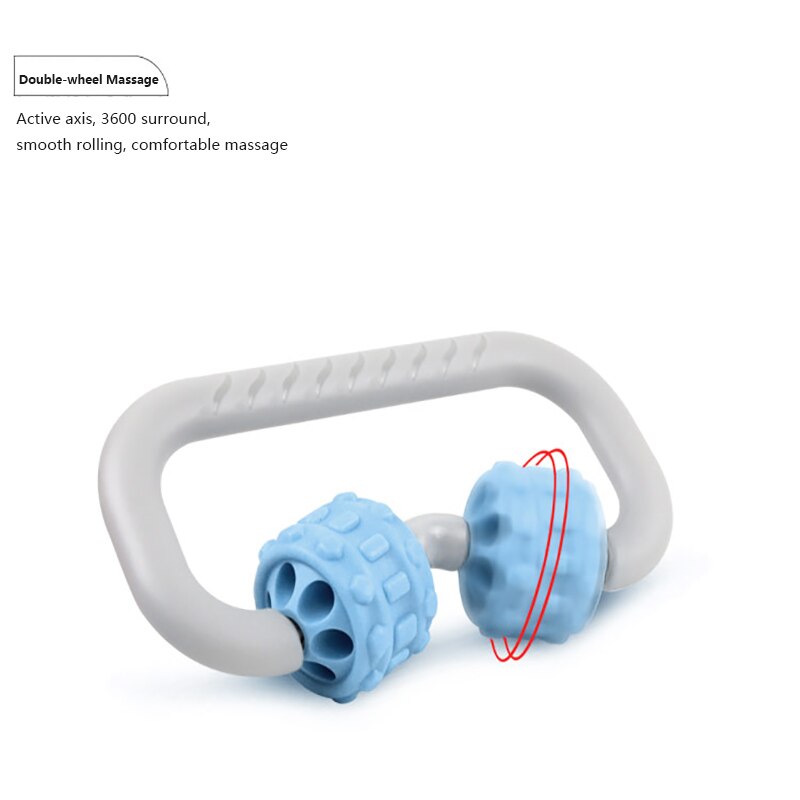 Hand-held 2 Wheels Roller Muscle Massage Stick Yog... – Grandado