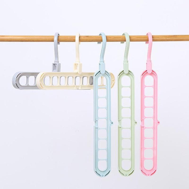 5Pcs Plastic Magic Clothes Hanger Rotary Multiport... – Grandado