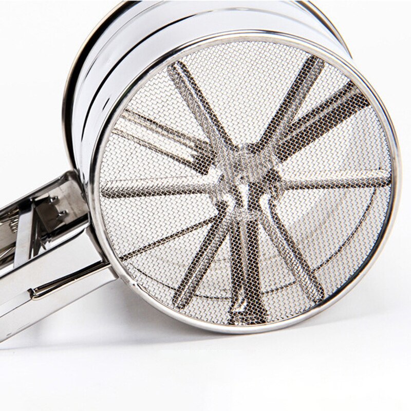 Stainless Steel Shaker Sieve Cup Mesh Crank Flour ... – Grandado