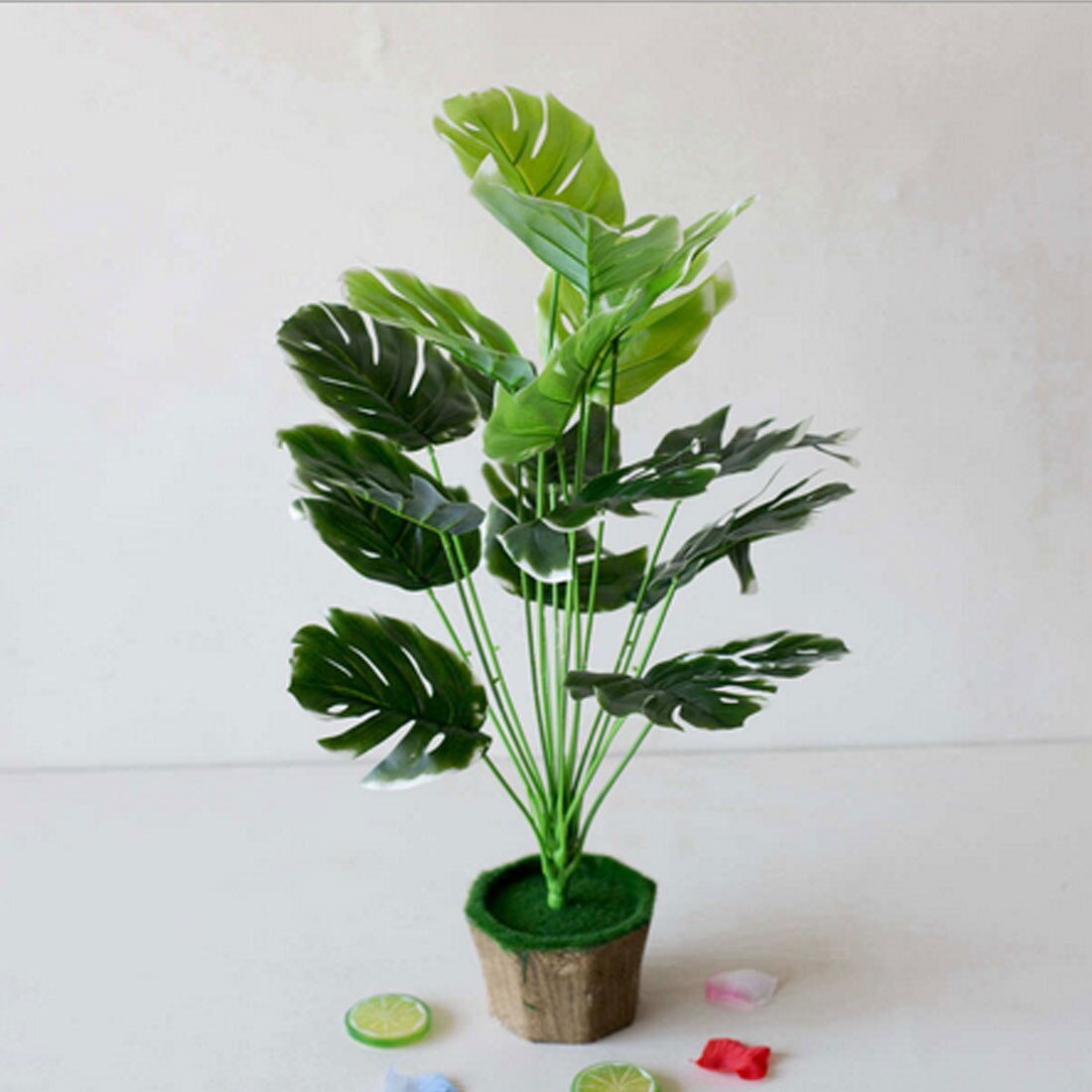 Artificial Monstera Leaf 18 Fork Turtle Leaves Sim... – Vicedeal