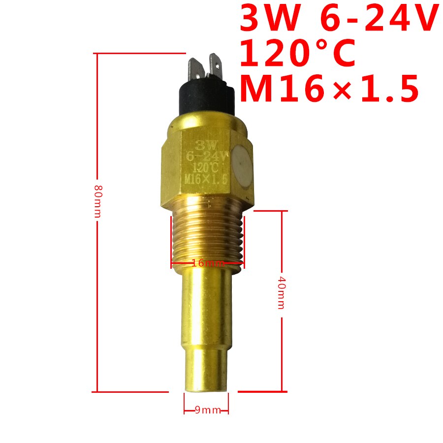 3W 6-24V Water Temperature Sensor 3/8NPT 1/2NPT M1... – Grandado