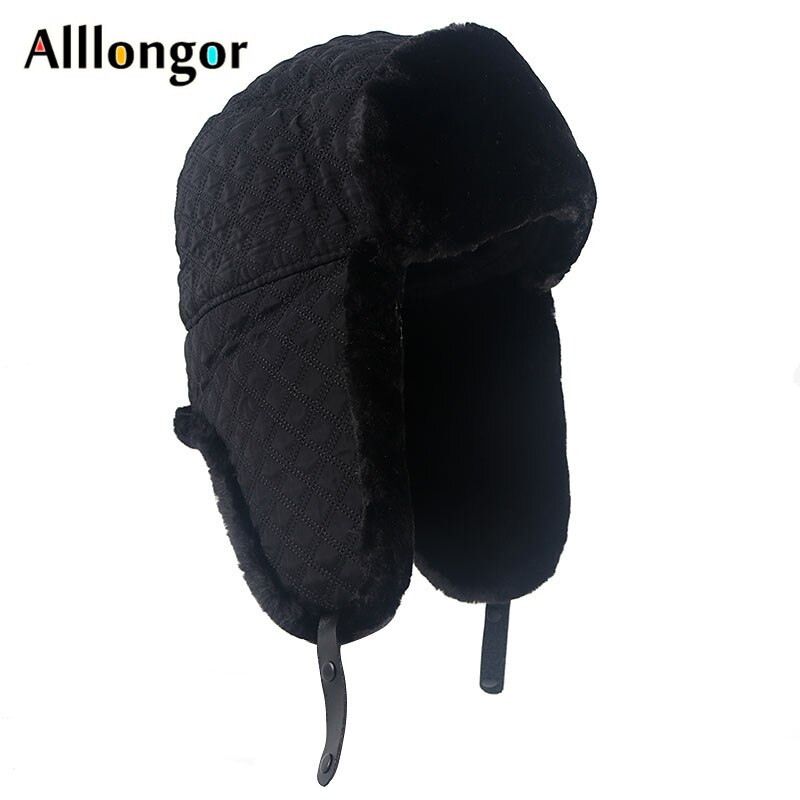 Men's Winter Hat Ushanka Ear Flaps Caps Russia... – Grandado