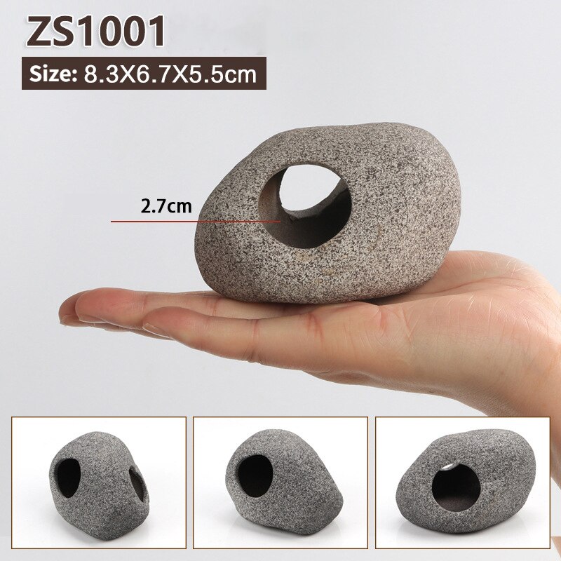 Stackable Rock Caves Fish Tank Landscaping Clay Po... – Grandado