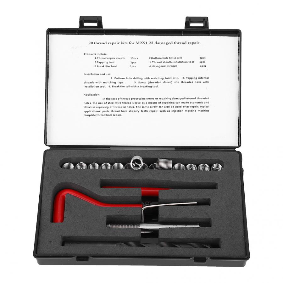 20 stk. m9 x 1.25 gevind indsatser indvendigt gev... – Grandado