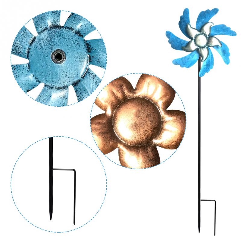 Kinetic Metal Sculpture Garden Decor Lawn Windmill... – Vicedeal
