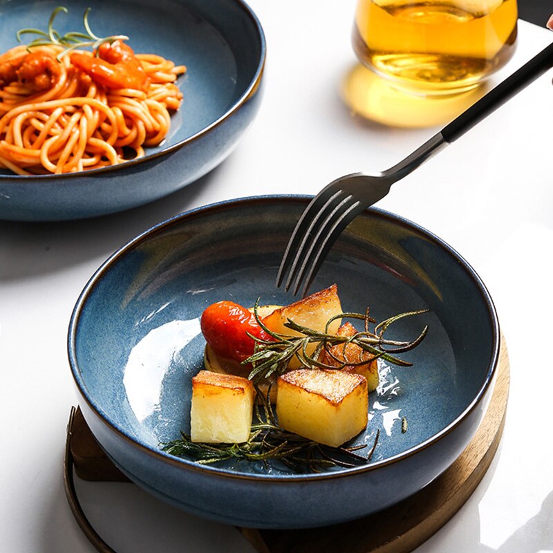 FANCITY household fish dishes, retro shallow bowls... – Vicedeal