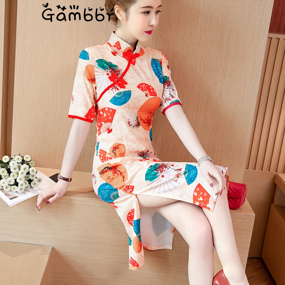 Improved Cheongsam Qipao Dress Chinese Traditional... – Grandado