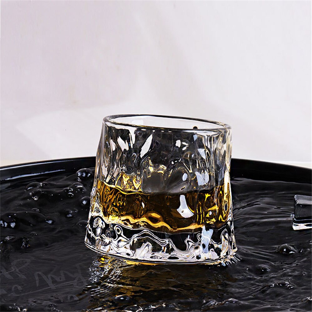 Rotating Whiskey Cup Transparent Tumbler Glass Wat... – Grandado
