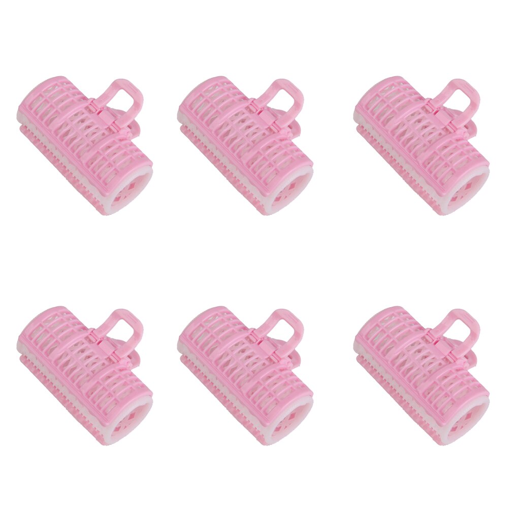 6x Pink Rollers Hair Curlers Styling Tool Hairdres... – Grandado