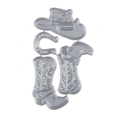 Set of Cowboy Hat Boots Metal Cutting Dies Templat... – Grandado