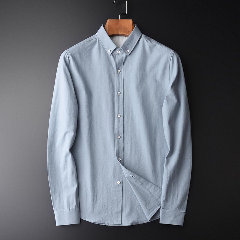 Minglu 100% Degli Uomini Del Cotone Della Camicia ... – Grandado