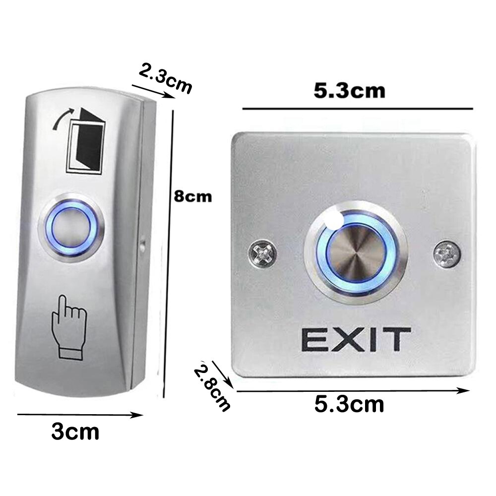 Backlight Zinc Alloy Gate Door Exit Button For Doo... – Grandado