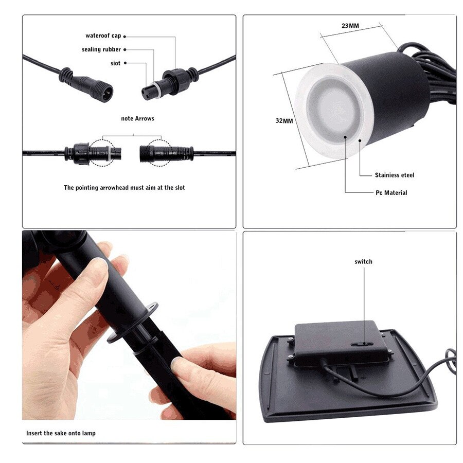 Thrisdar 8pcs/Set φ32mm Solar LED Deck Light Kits ... – Grandado
