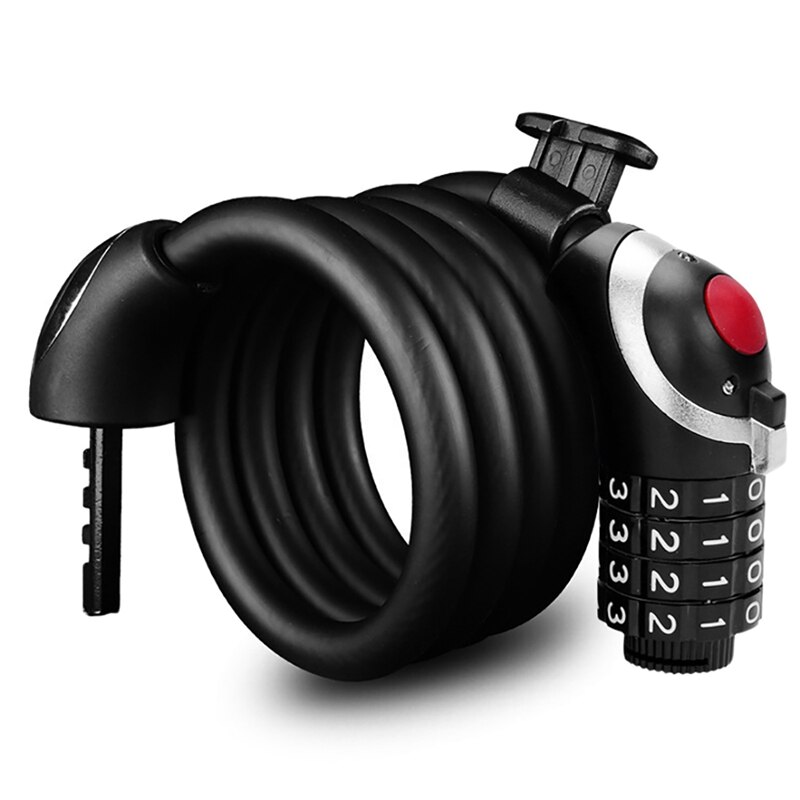 Bike Lock Cable High Security 4 Digit Resettable C... – Grandado