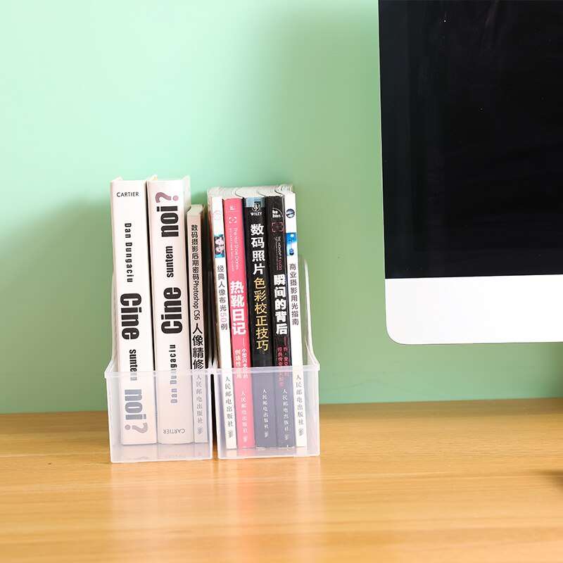 Desk book storage box transparent desktop student ... – Vicedeal