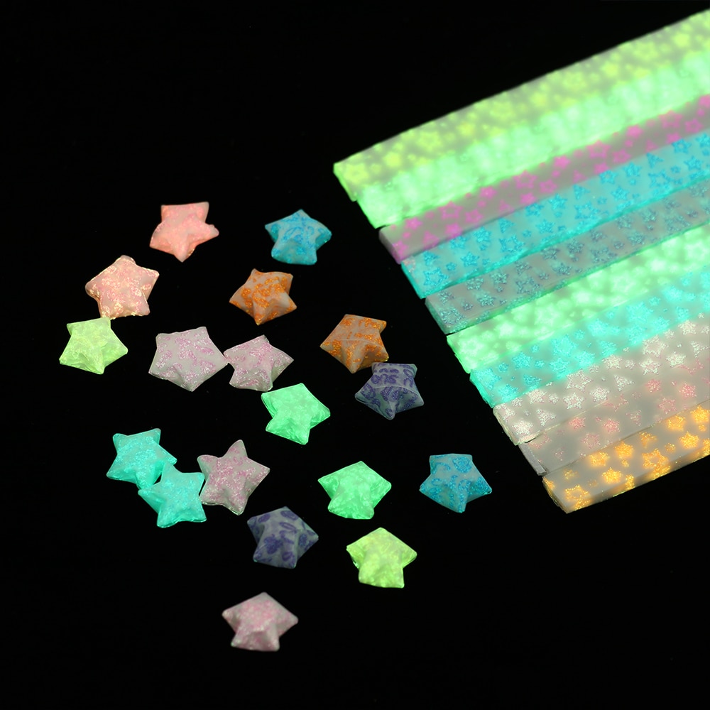 210pcs/lot Glow in Dark Lucky Star Origami Fluores... – Grandado