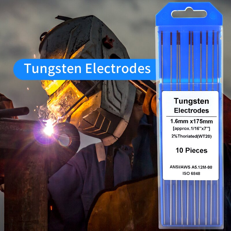 TIG Welding Tungsten Electrodes 2% Thoriated (Red,... – Vicedeal