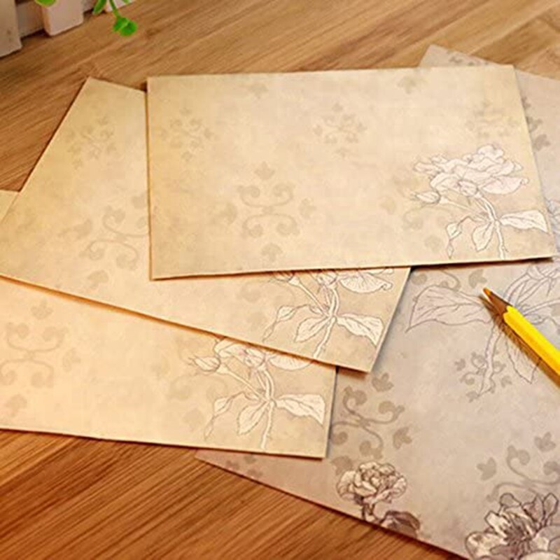 30Pcs Vintage Stationery Floral Writting Paper Mat... – Grandado