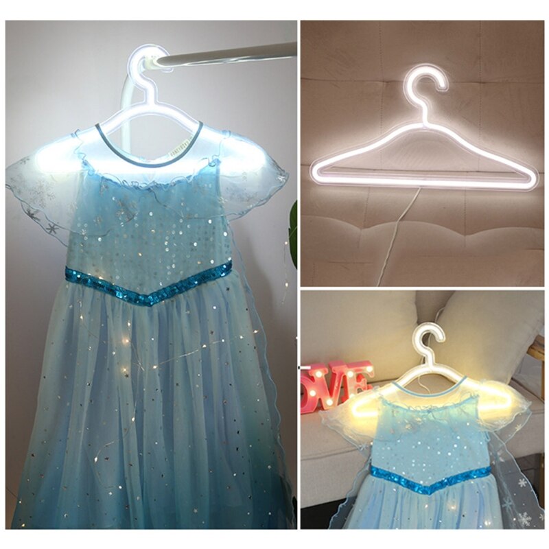 LED Neon Light Hanger Clothes Stand for Store Room... – Grandado