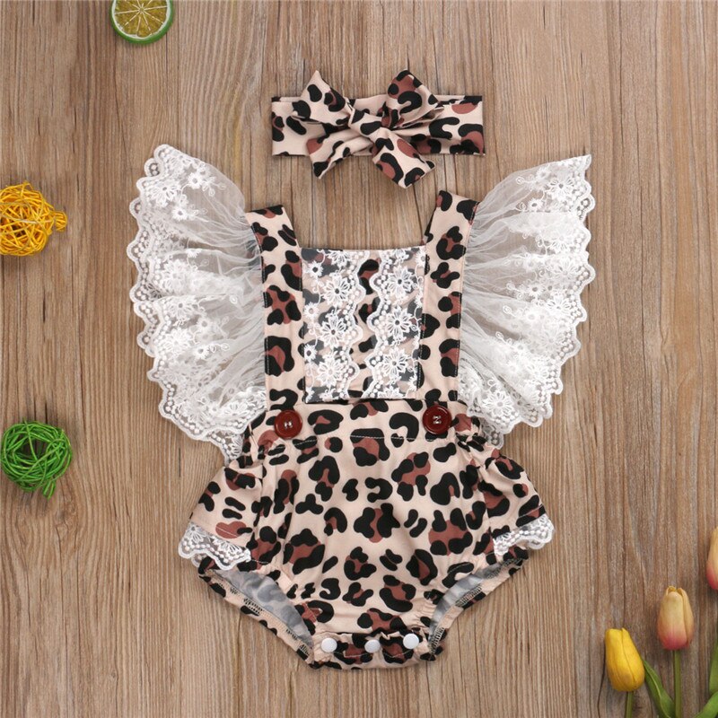 Baby Meisje Luipaard Jumpsuit Zomer Baby Kleding K... – Grandado