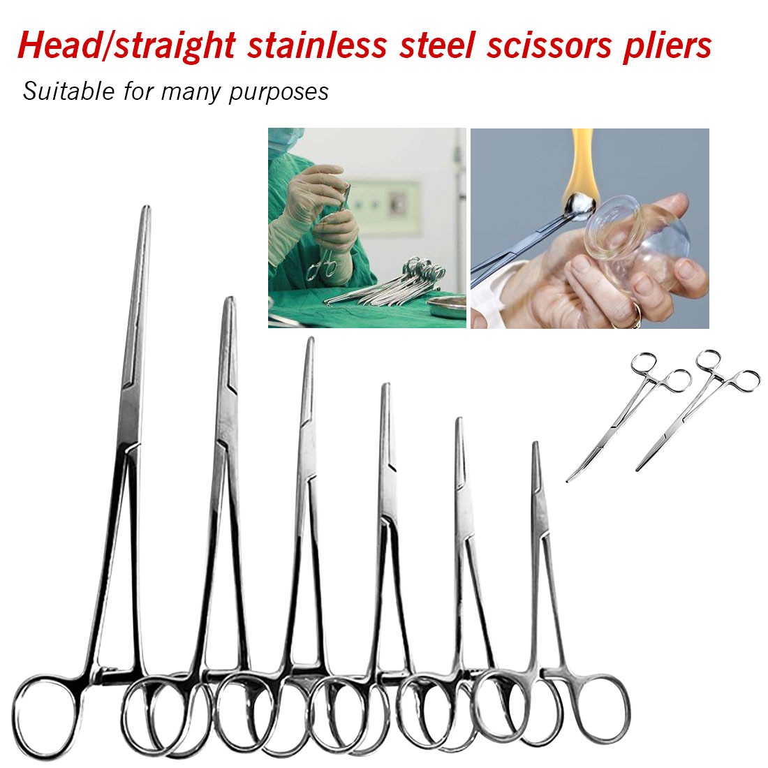 12.5-20 Cm Rvs Pet Haar Handdoek Tang Elleboog Sch... – Vicedeal
