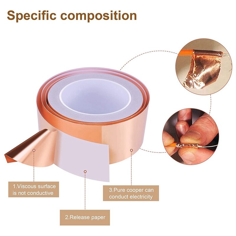 Copper Foil Tape 27Yards x 2 Inch for EMI Shieldin... – Vicedeal